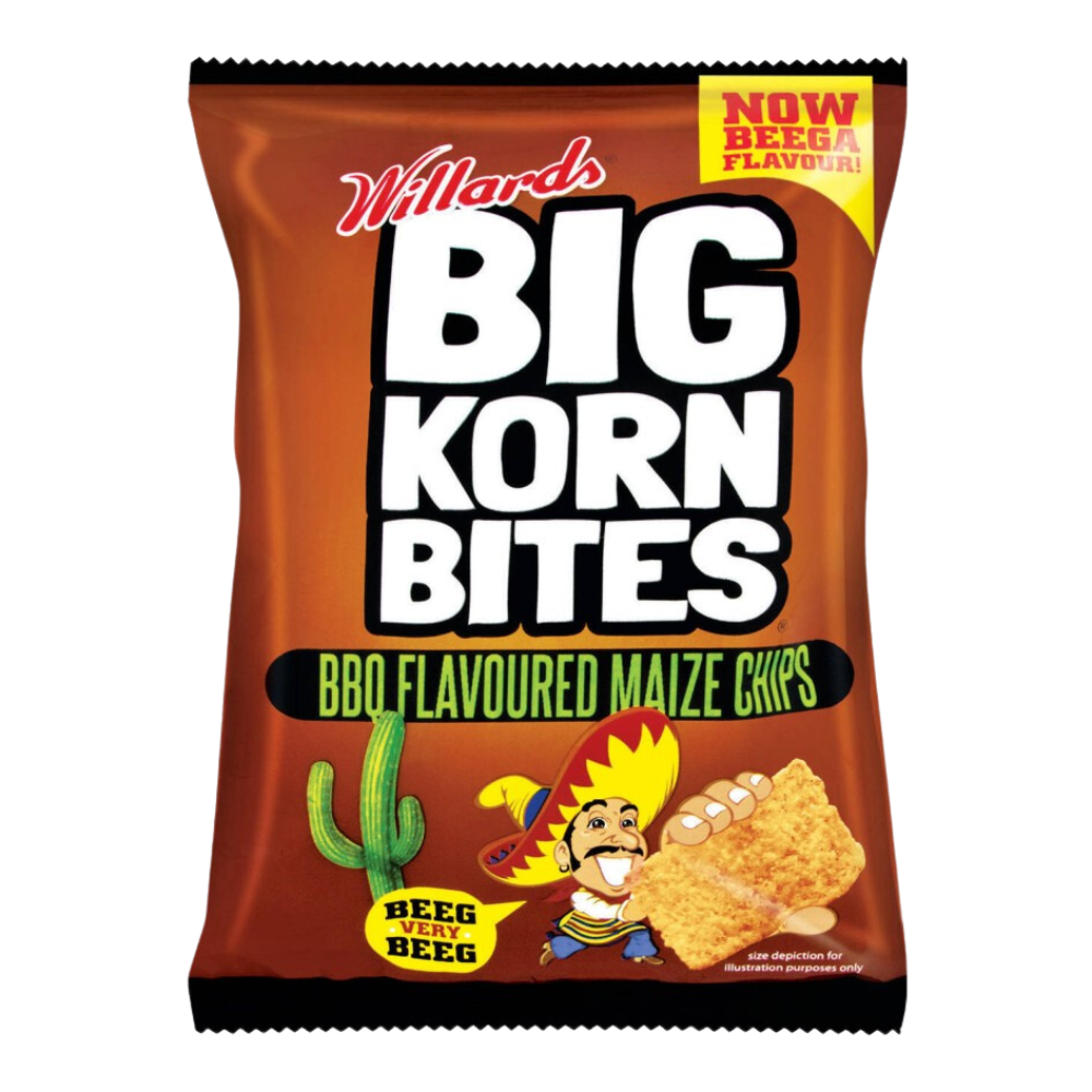 Big Korn Bites BBQ Flavoured Maize Chips 120g – Safari Meats & SA Shop