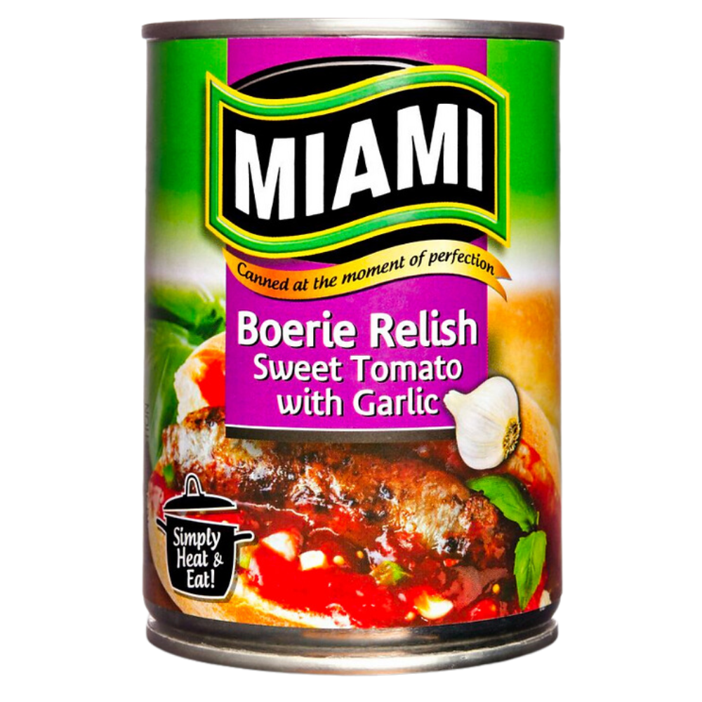 Miami Boerie Relish Sweet Tomato & Garlic 430g – Safari Meats & SA Shop