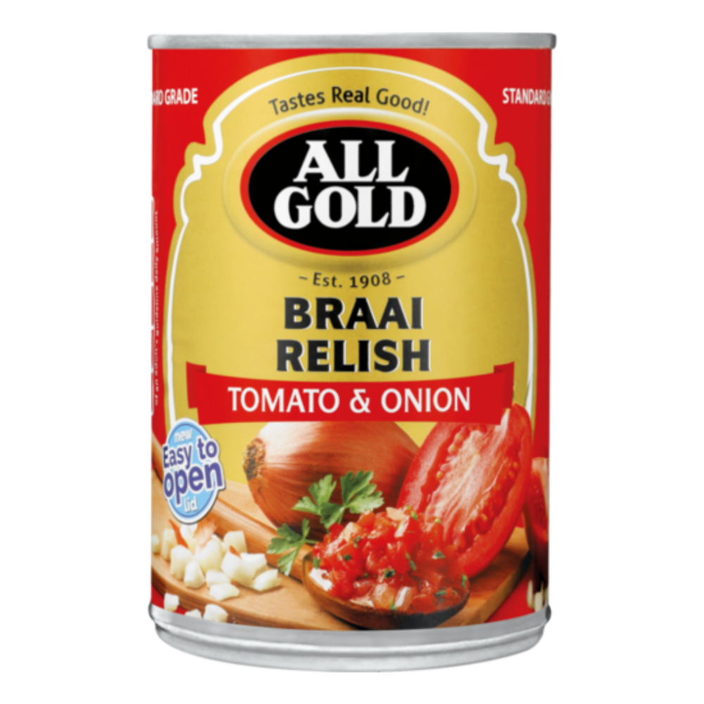 All Gold Braai Relish Tomato and Onion 410g – Safari Meats & SA Shop