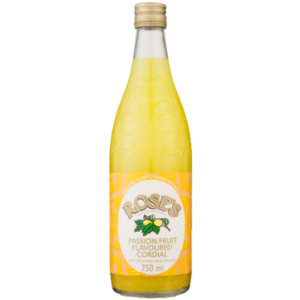Rose’s Passion Fruit Flavoured Cordial 750ml – Safari Meats & SA Shop