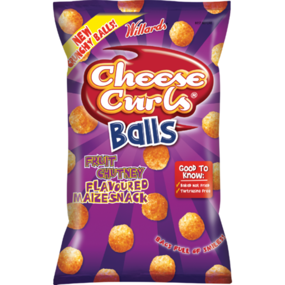 Cheese Curls Balls Fruit Chutney Flavoured Maize Snack 100g – Safari ...